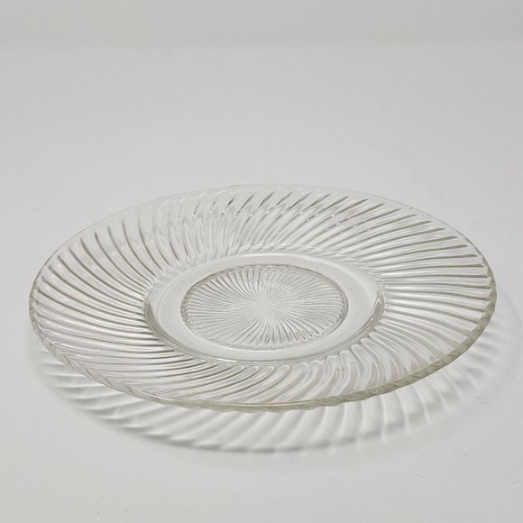 Dining | Vintage Vtg Clear Depression Glass Ribbed Saucer Pressed W ...